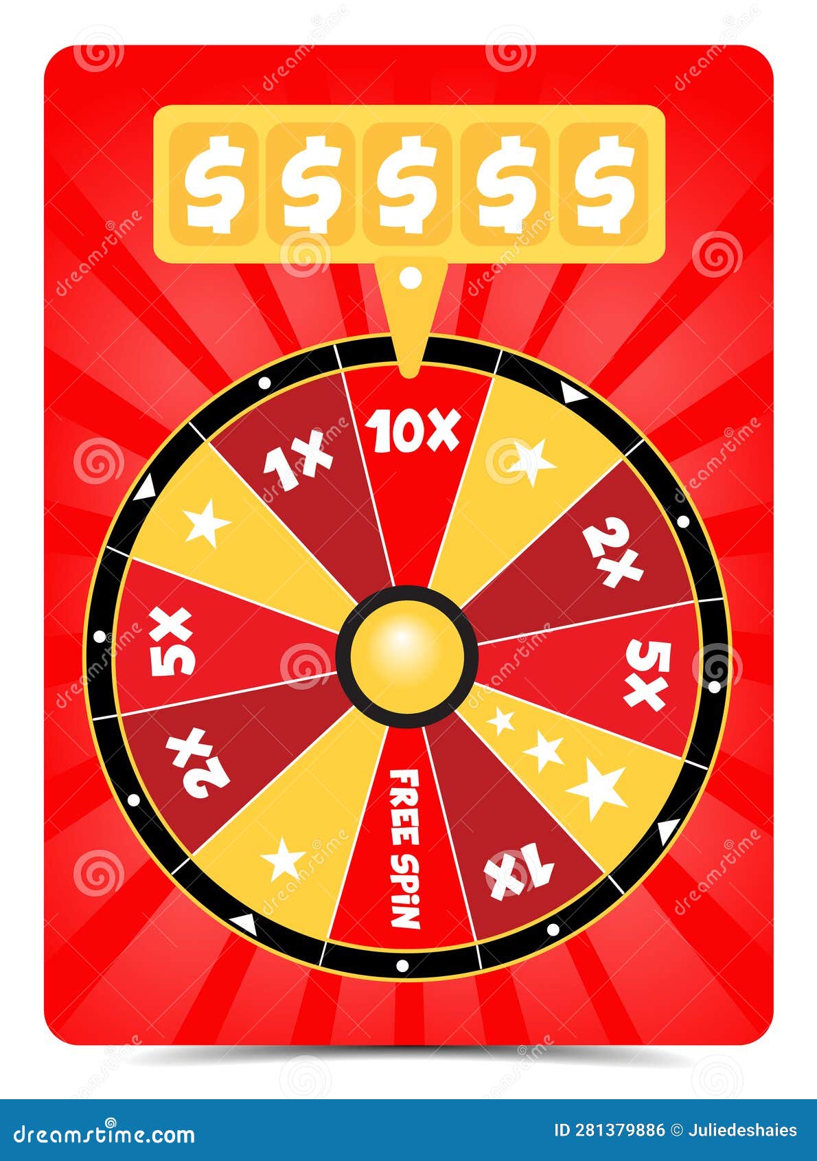 Red Ang Gold Fortune Spinning Wheel Stock Vector - Illustration of ...