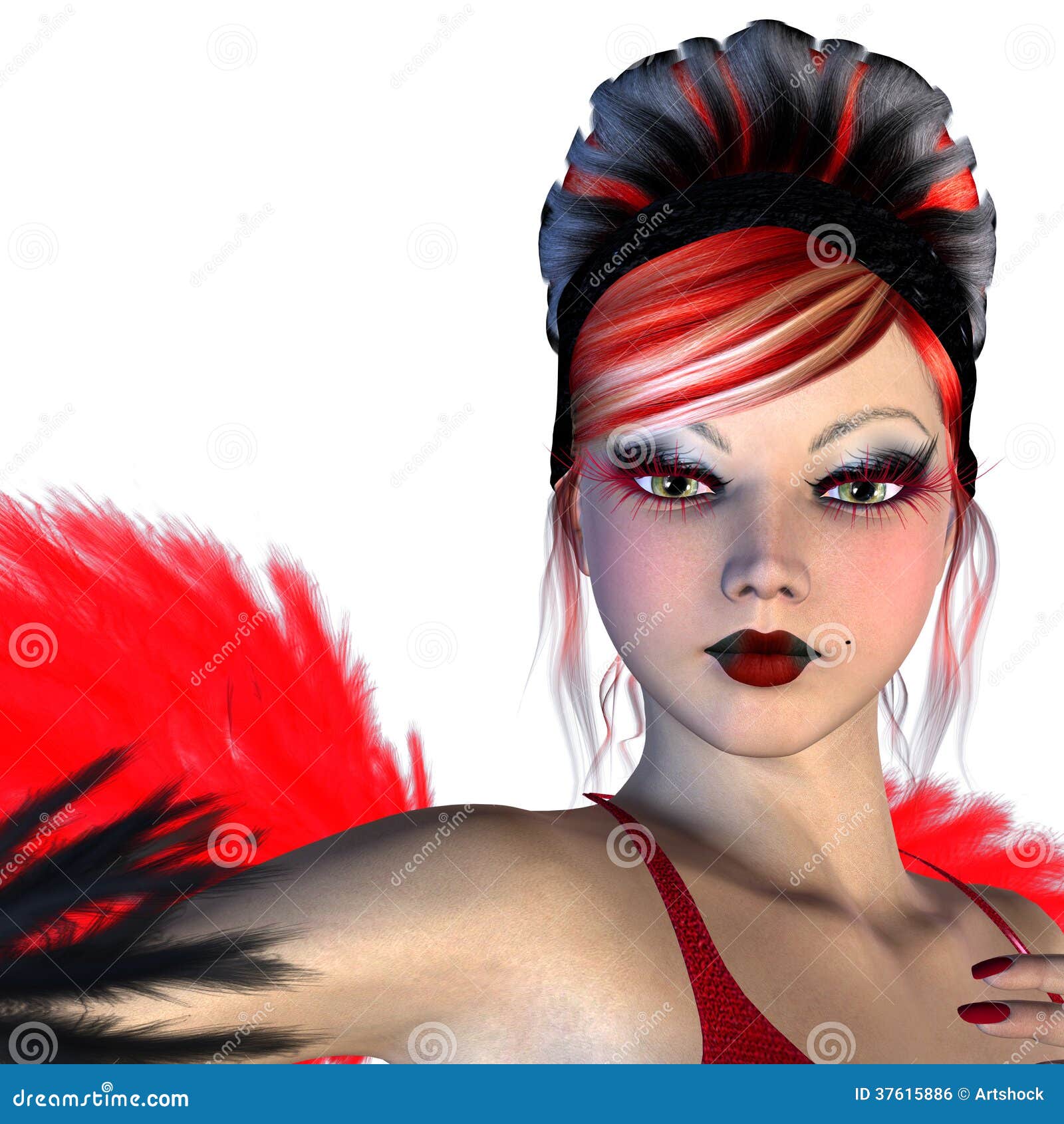 Red angel stock illustration. Illustration of elegance - 37615886