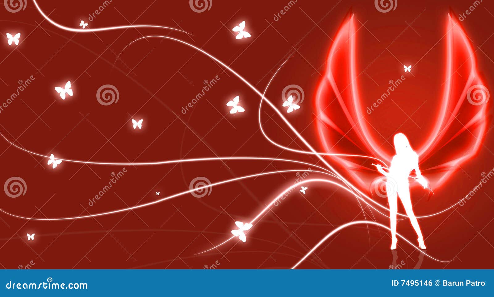 Red Angel illustration stock illustration. Illustration of glow - 7495146