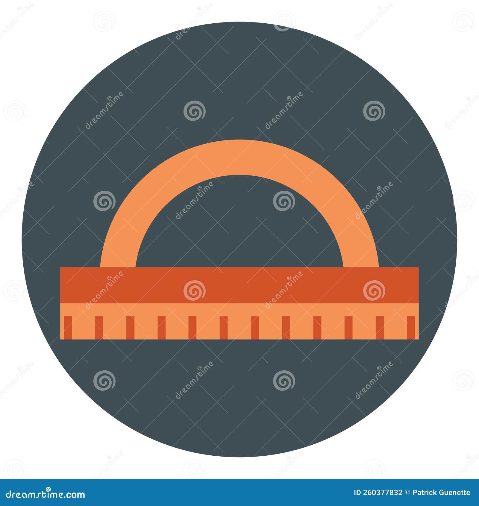 Red angle ruler, icon stock vector. Illustration of tool - 260377832