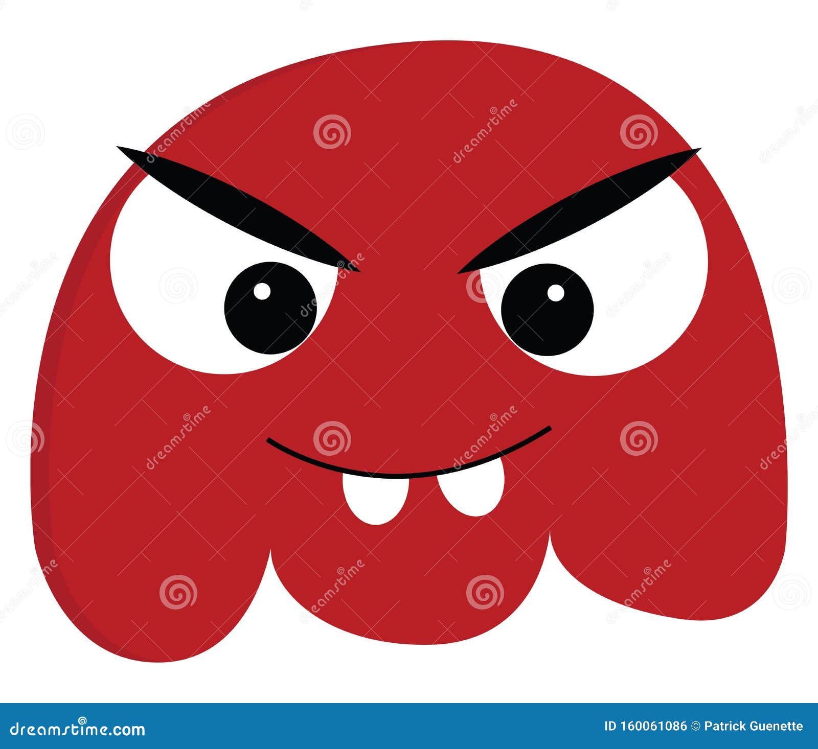 Red Angry Monstervector Illustration Stock Vector - Illustration of ...