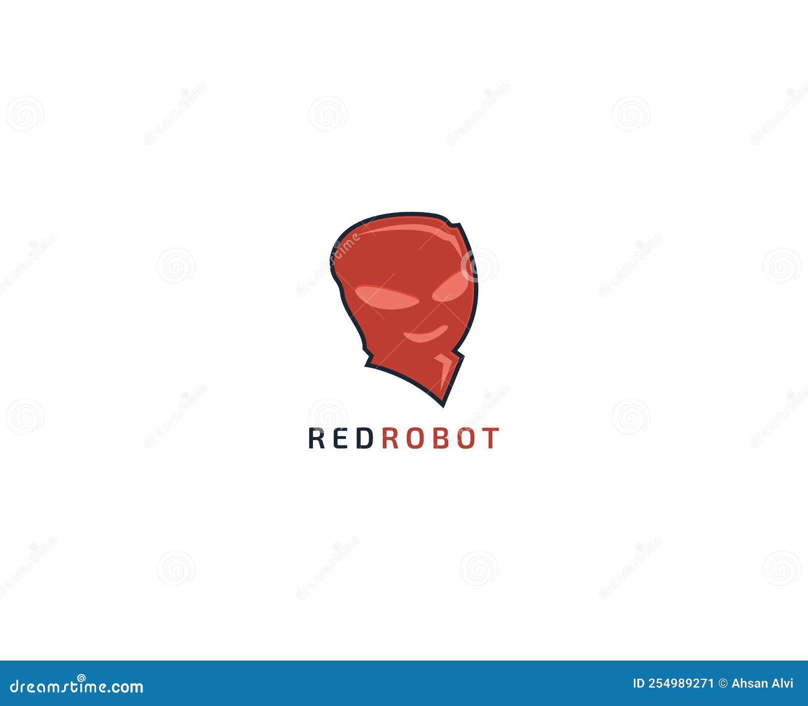 Red Angry Robot Vector Logo. Robot Techno Logo Vector. Stock Vector ...