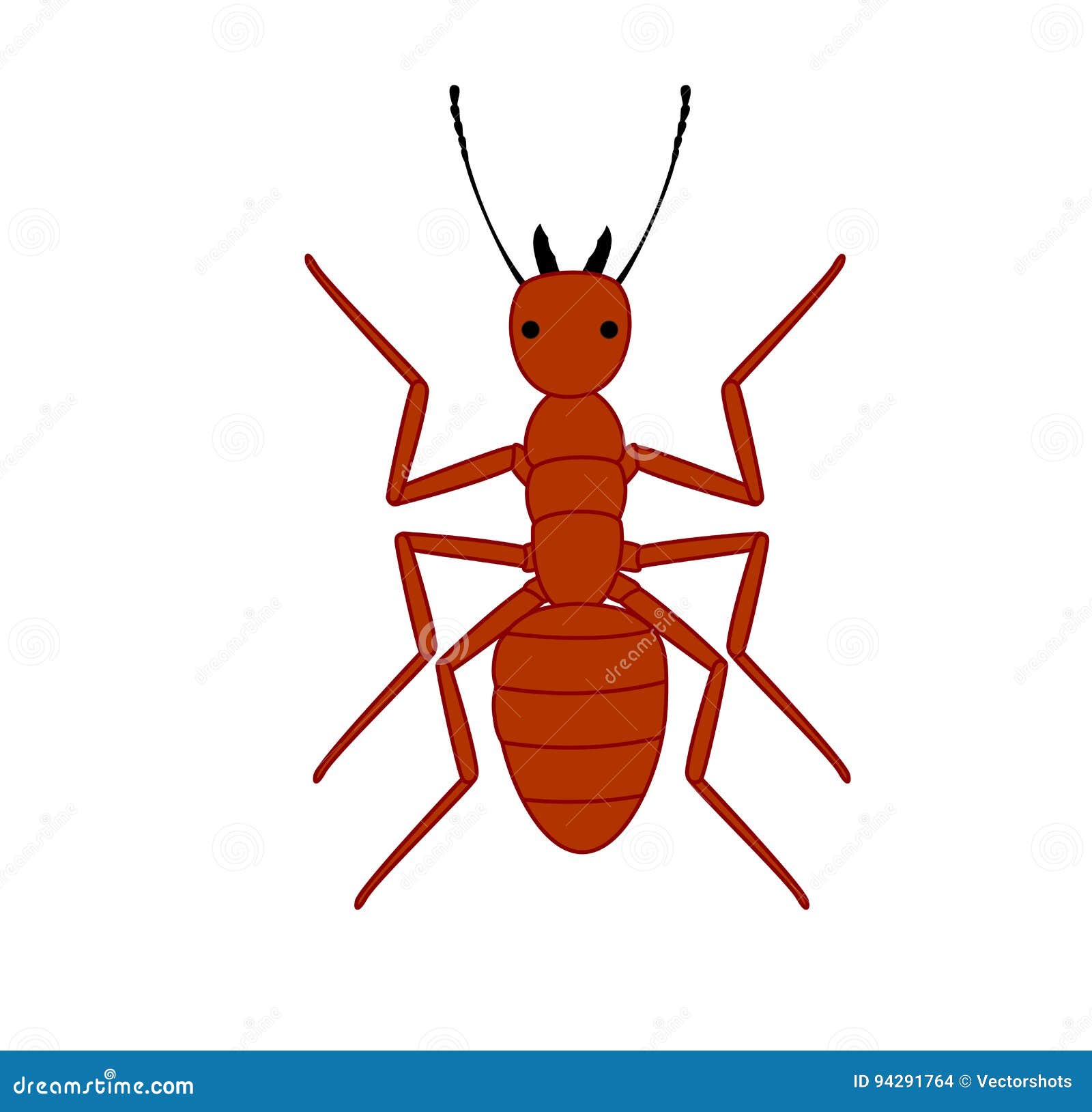 Red Ant stock vector. Illustration of poisonous, ants - 94291764
