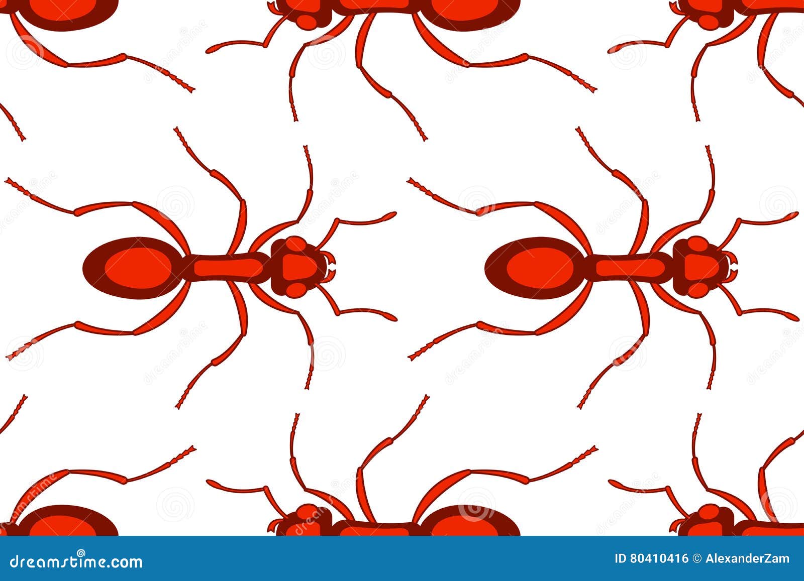 Red ant pattern stock vector. Illustration of seamless - 80410416
