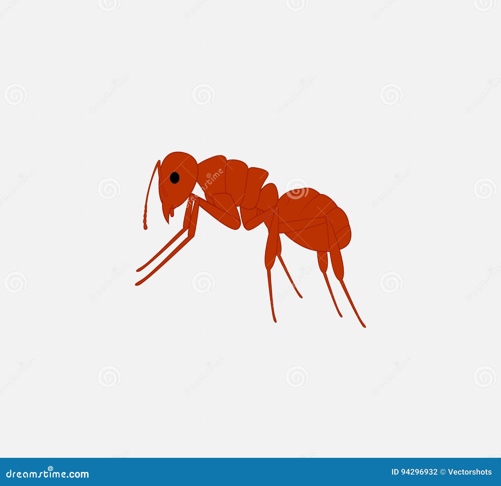 Red Ant Vector stock vector. Illustration of tick, vector - 94296932