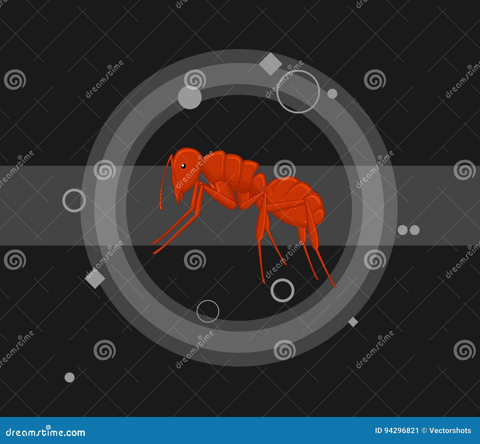 Red Ant Vector Illustration Stock Vector - Illustration of vector, lice ...