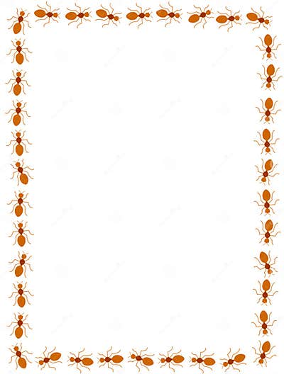 Red ants border / frame stock vector. Illustration of brown - 6342528