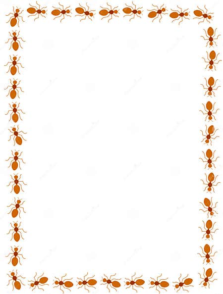 Red ants border / frame stock vector. Illustration of brown - 6342528