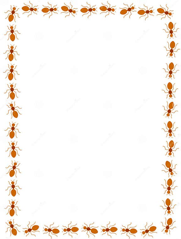 Red ants border / frame stock vector. Illustration of brown - 6342528