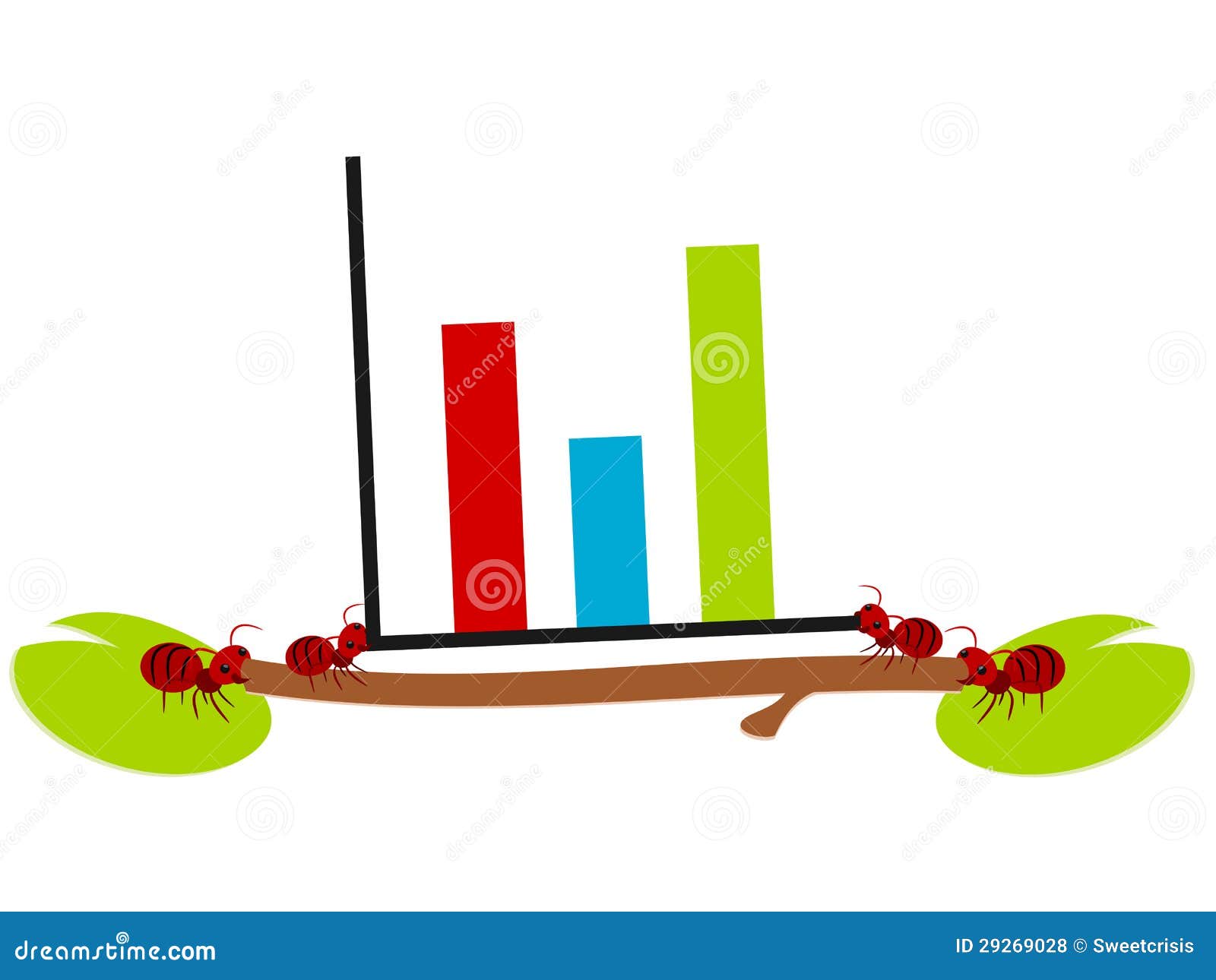 Red Ants Graph Illustration Stock Vector - Illustration of group ...