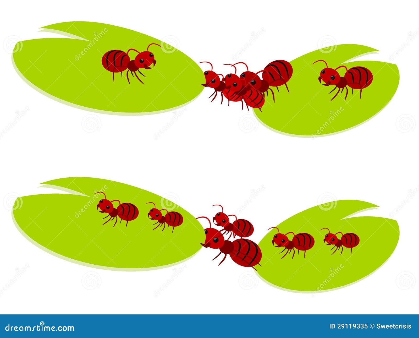 Red Ants Teamwork Illustration Cartoon Vector | CartoonDealer.com #29269193
