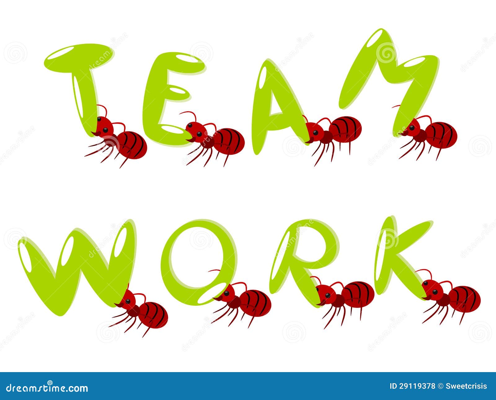Red Ants Teamwork Illustration Stock Vector - Illustration of work ...