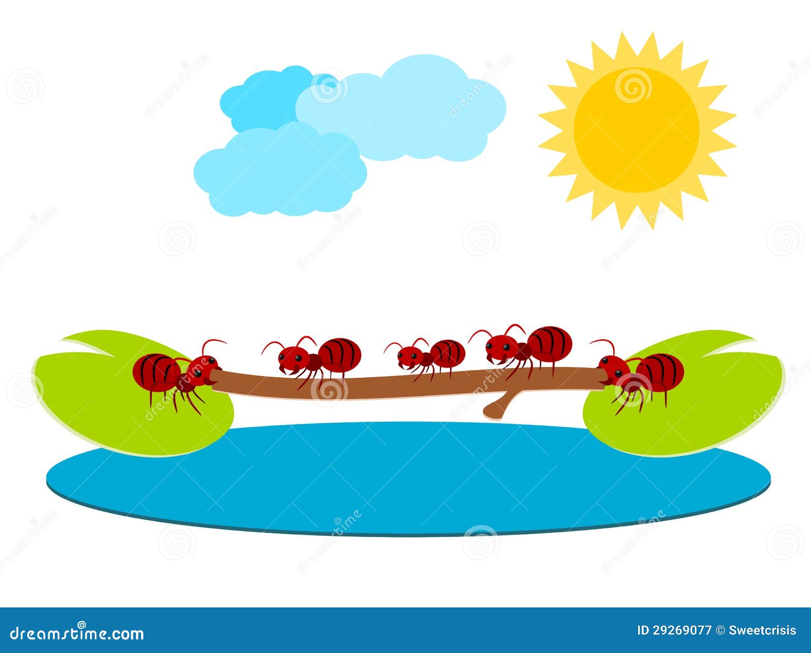 Red Ants Teamwork Illustration Cartoon Vector | CartoonDealer.com #29269193