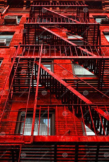 Red Apartment Building stock photo. Image of brick, york - 1143184