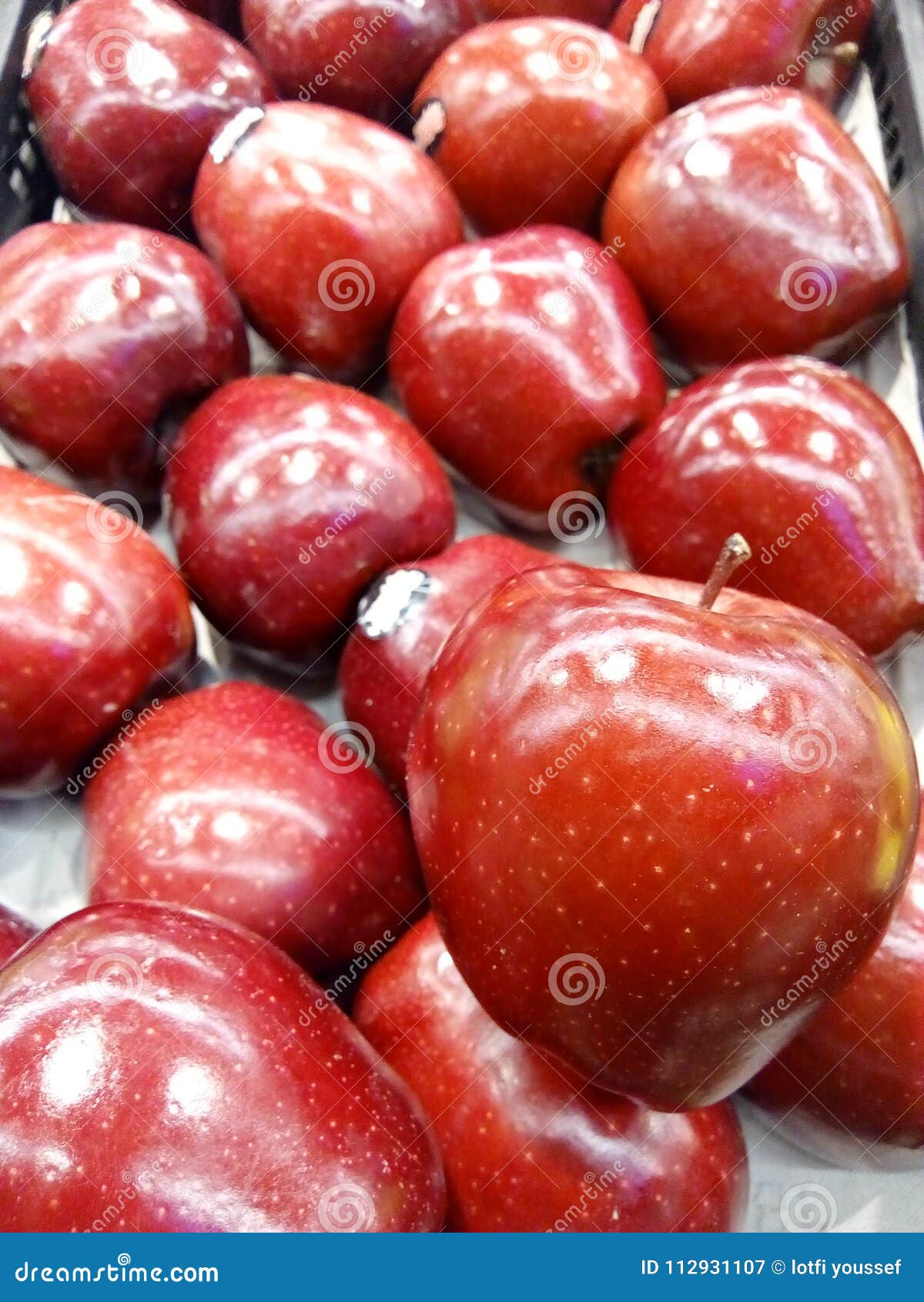 Red apple stock image. Image of apple, natural, fresh - 112931107