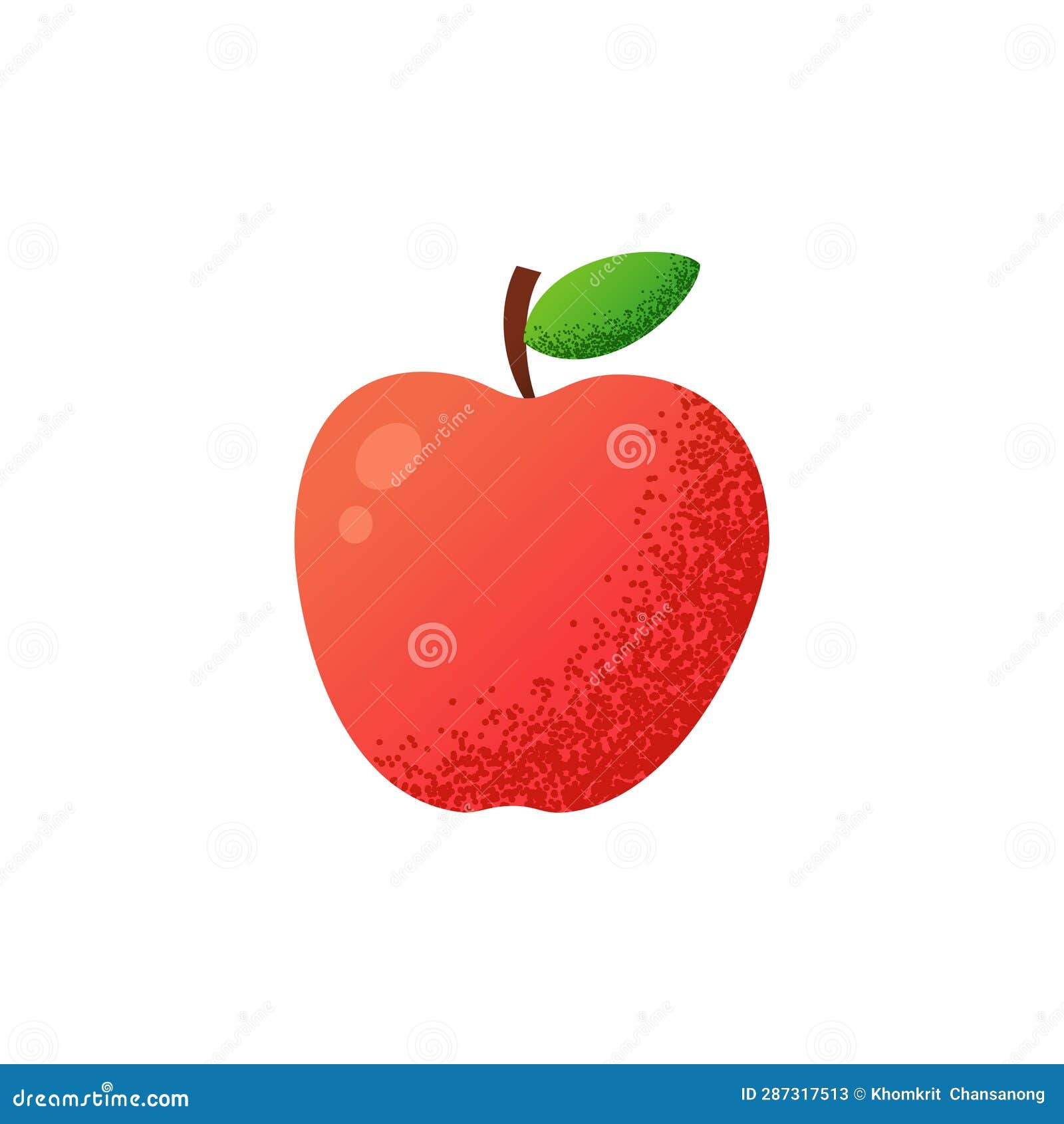 Red Apple Cartoon Icon Isolated Vector Illustration Stock Vector ...