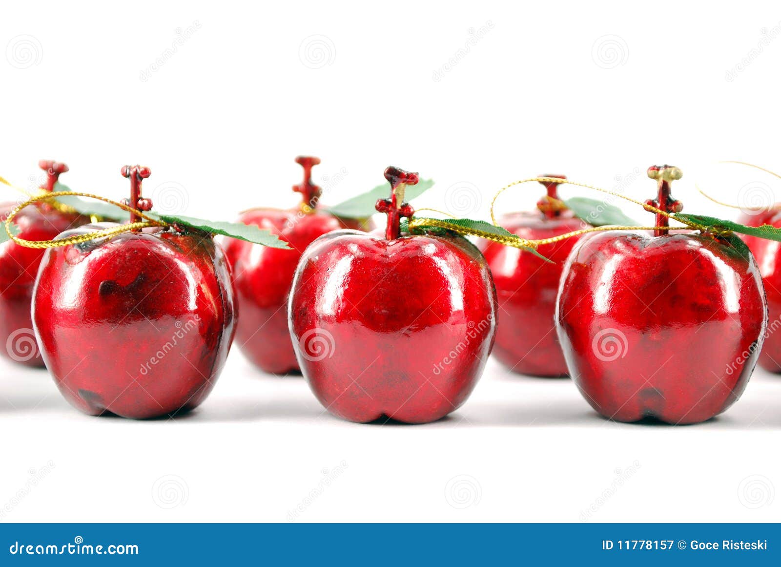 Red Apple Christmas Decoration Stock Image - Image of colorful, apple ...