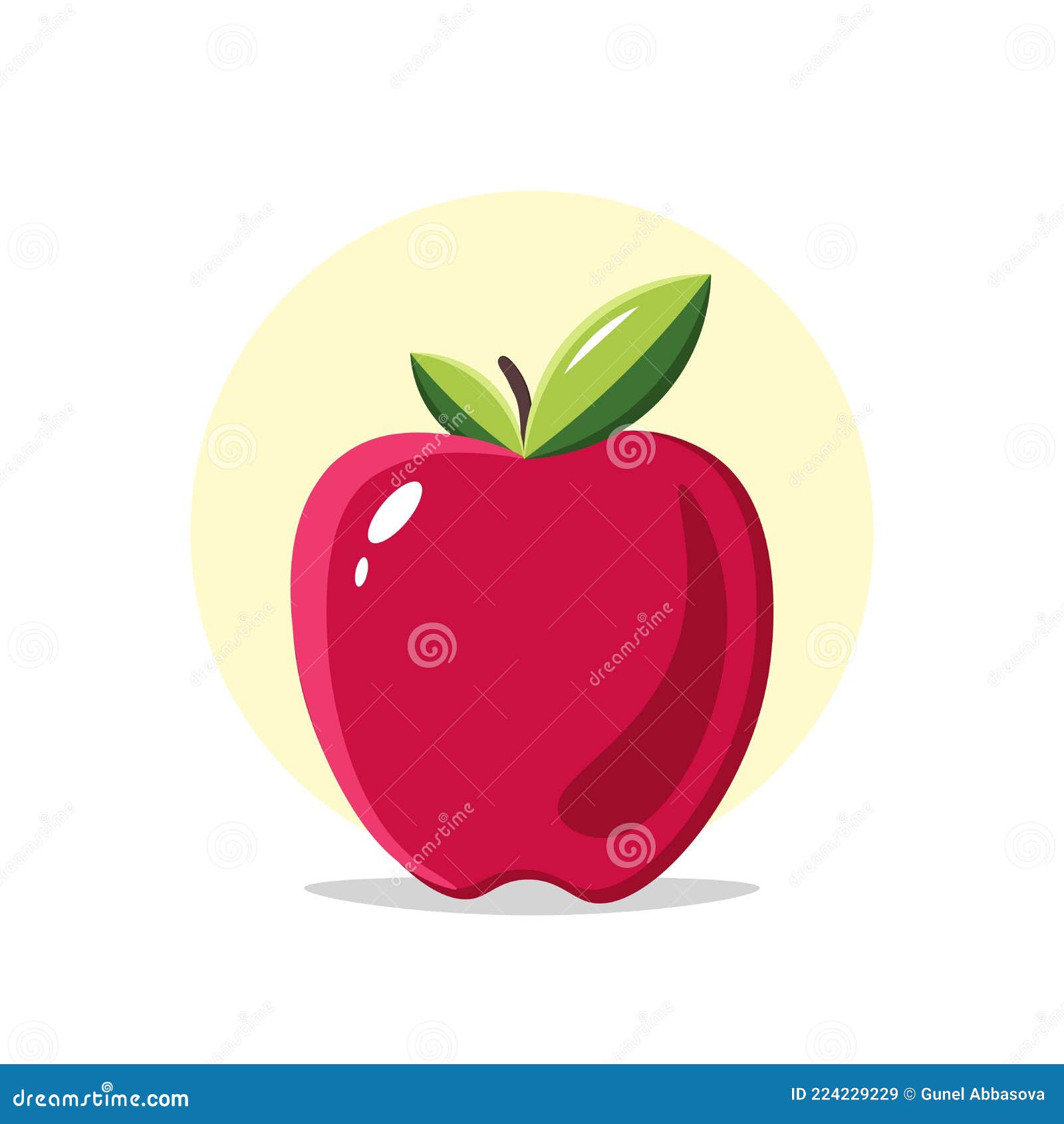 Red Apple Clipart. Apple Isolated Simple Clipart Vector Illustration ...