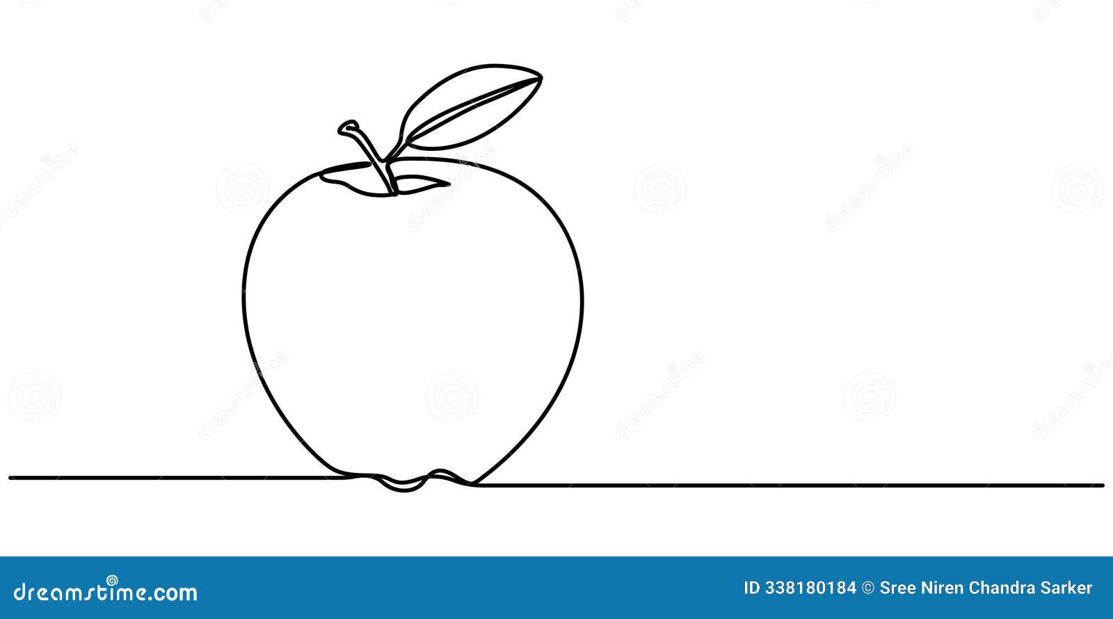 Red Apple Continuous One Line Drawing Vector Illustration. Pro Vector ...