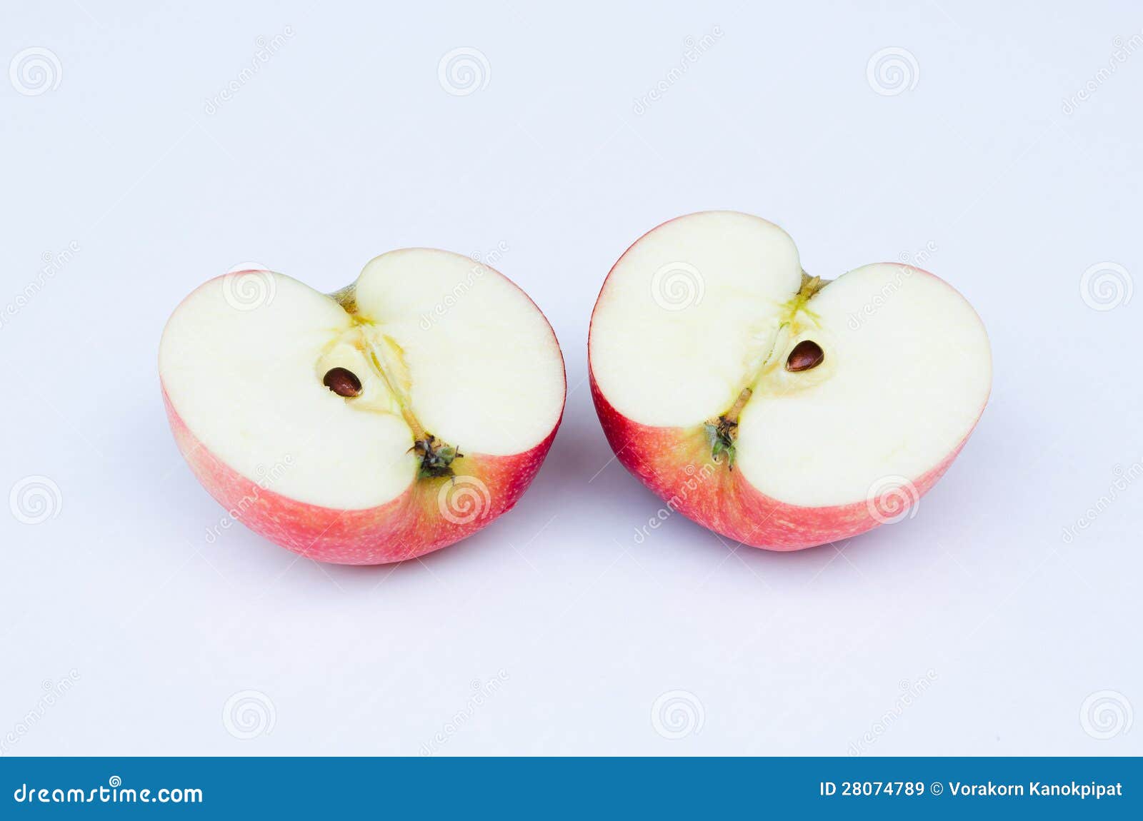 Red apple cut two pieces stock image. Image of calories - 28074789