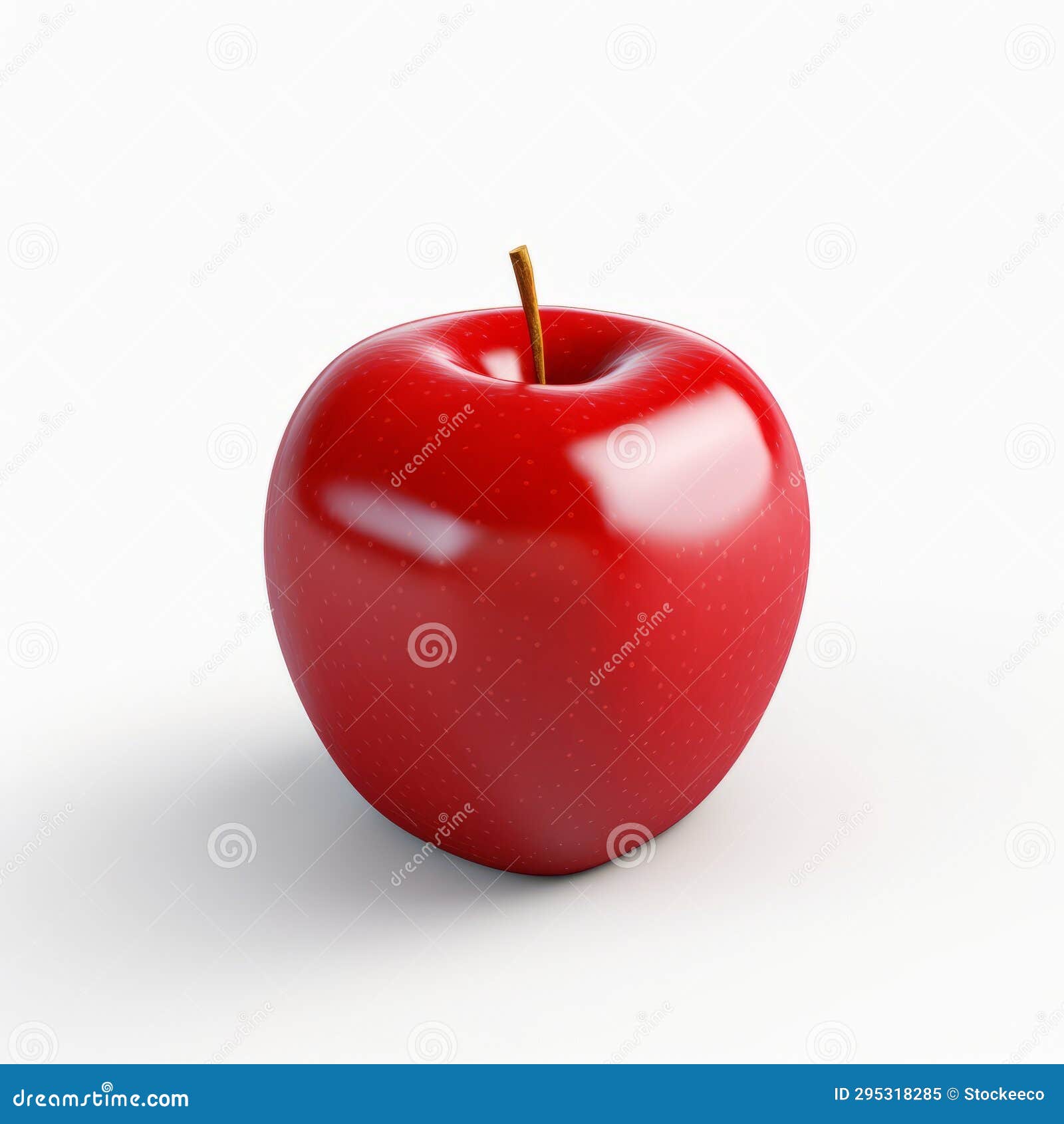 Red Apple 3d Renders: Subtle Light and Shadow, Nanopunk Style Stock ...