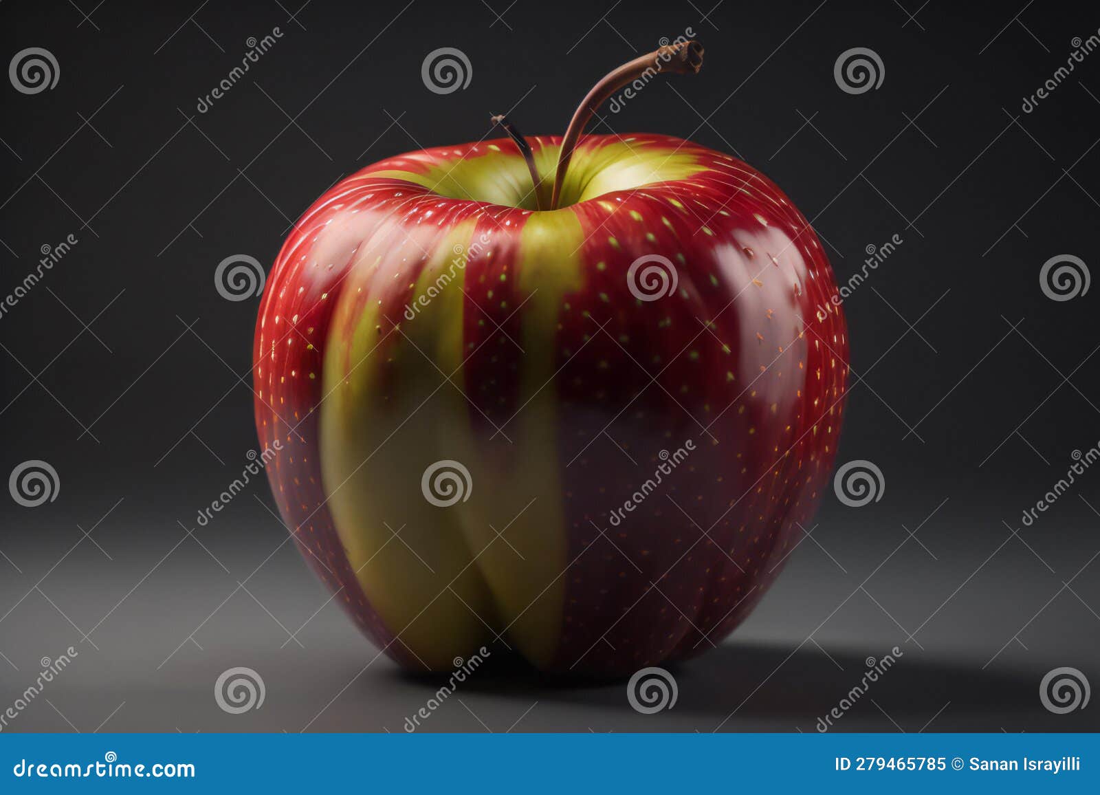 Red Apple on a Dark Background. Ai Generated Stock Illustration ...