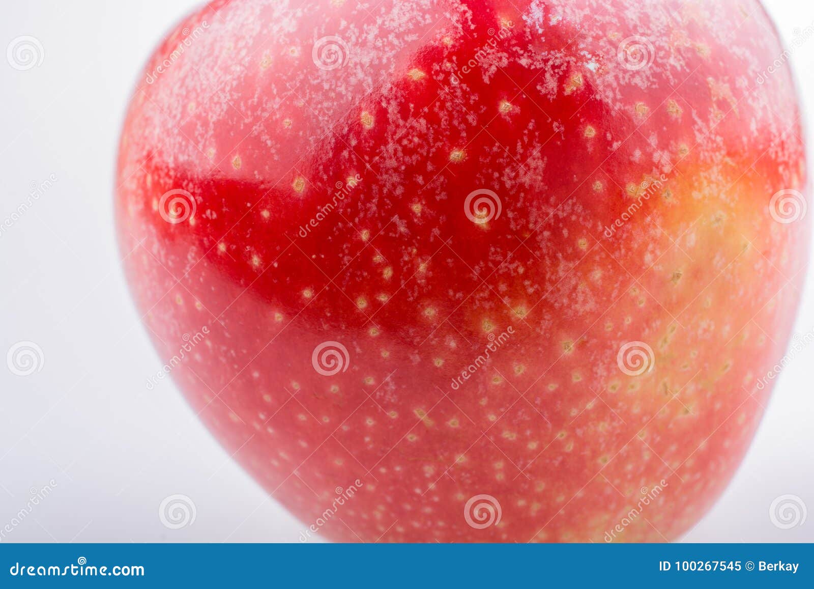 Fresh Red Apple with Dots in Close Up View Stock Image - Image of ...