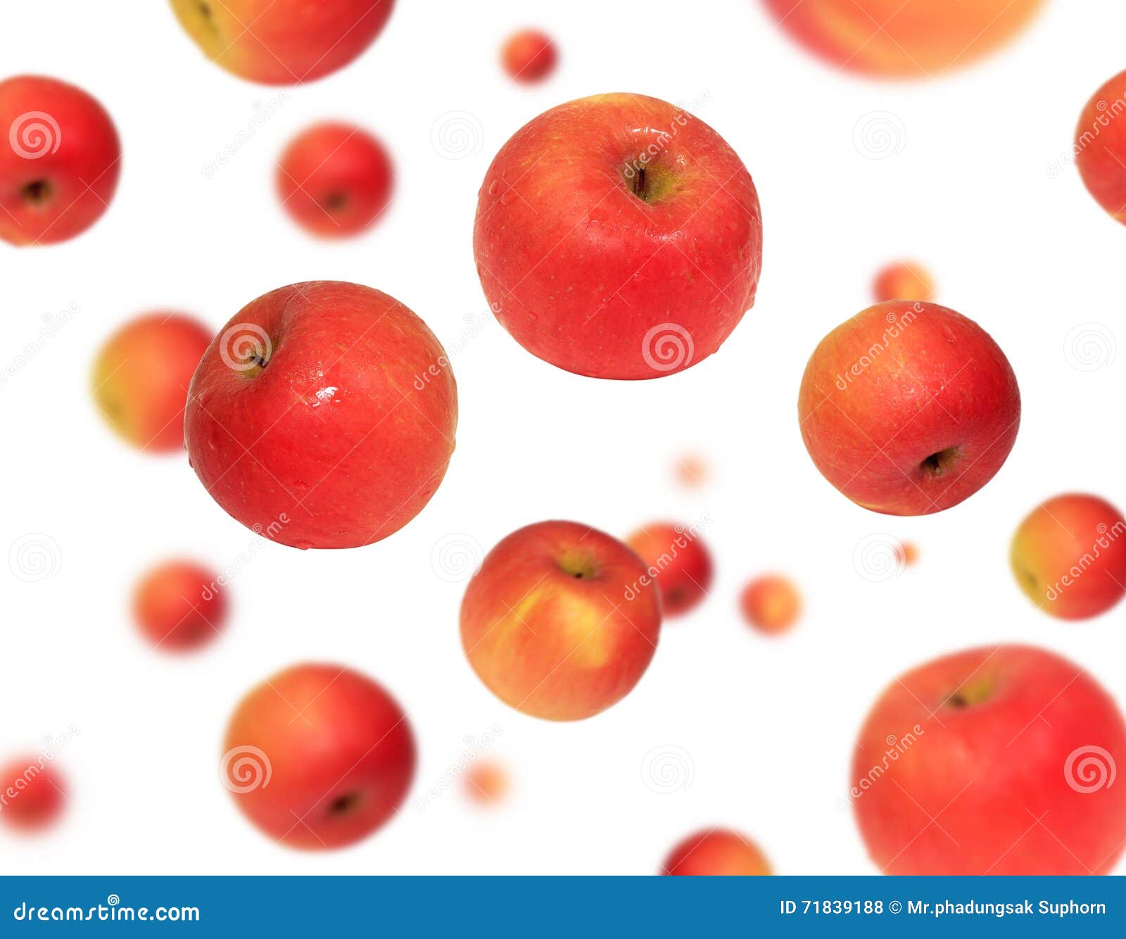 Red Apple Floating stock photo. Image of stems, snack - 71839188