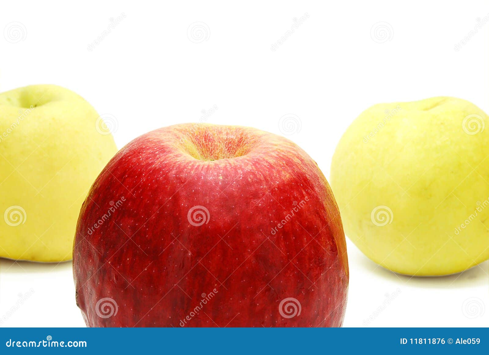 Red Apple in Front of Yellow Stock Photo - Image of color, fruit: 11811876