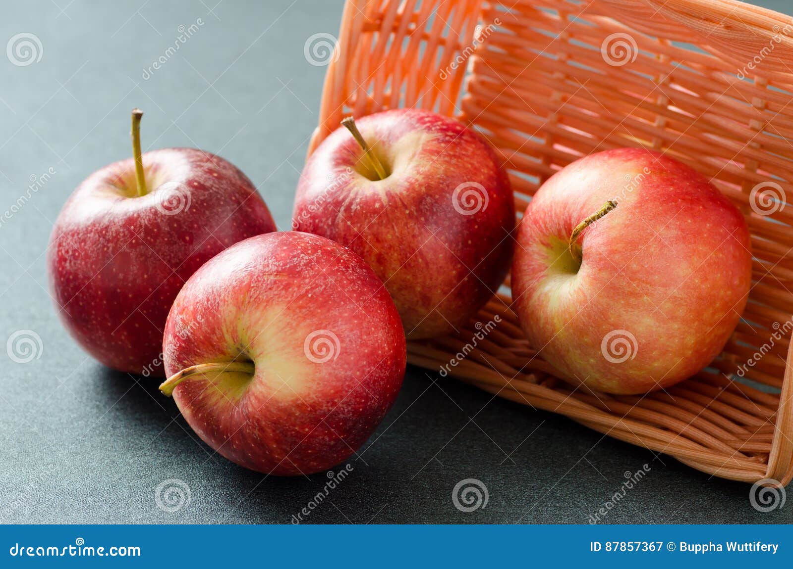 Red apple fruit stock image. Image of basket, ripe, nature - 87857367