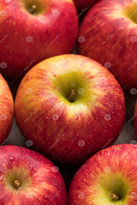 Red Apple Fruit (Envy Apple) Texture Background Stock Photo - Image of ...