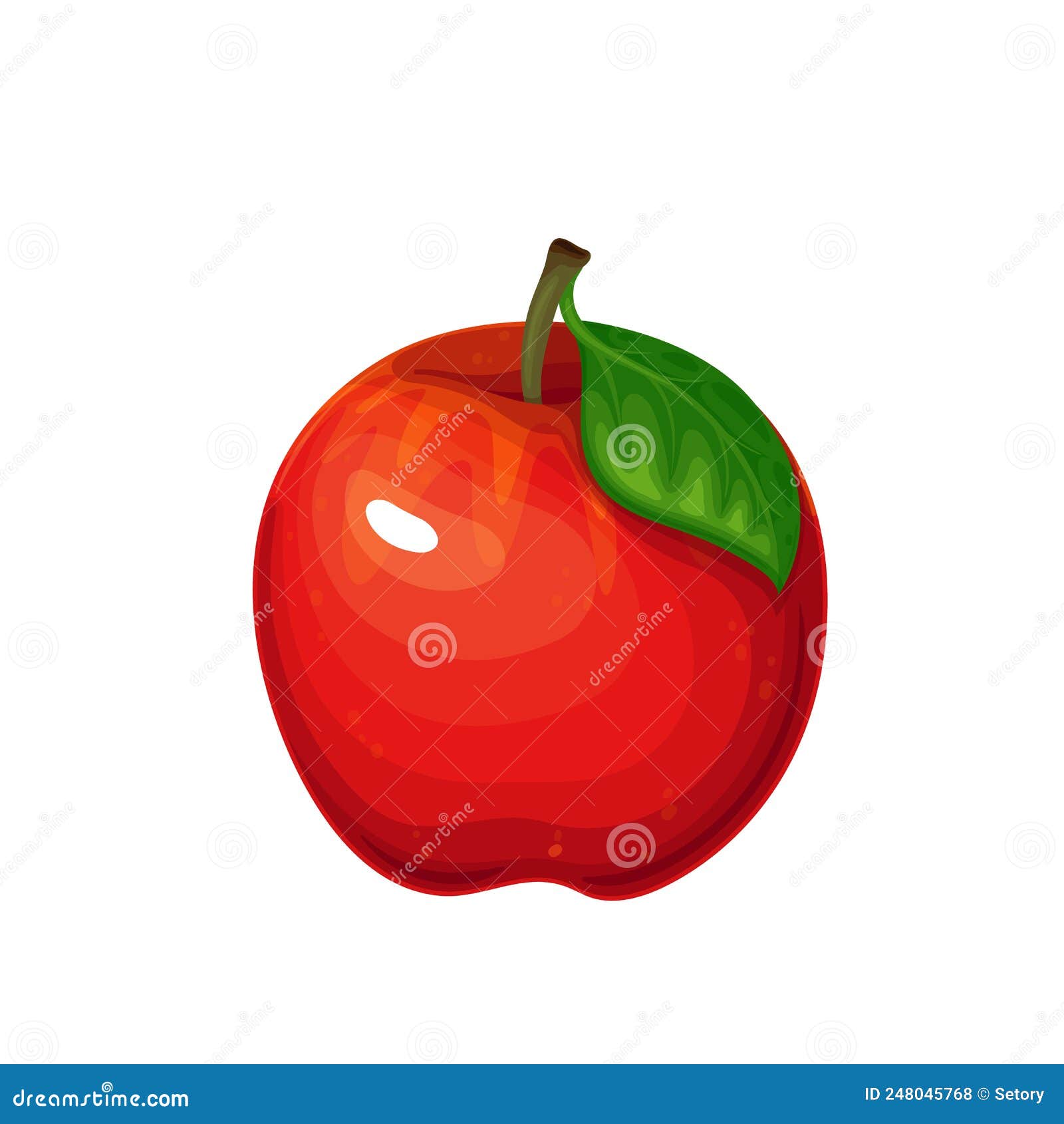 Red apple fruit stock vector. Illustration of nutrition - 248045768