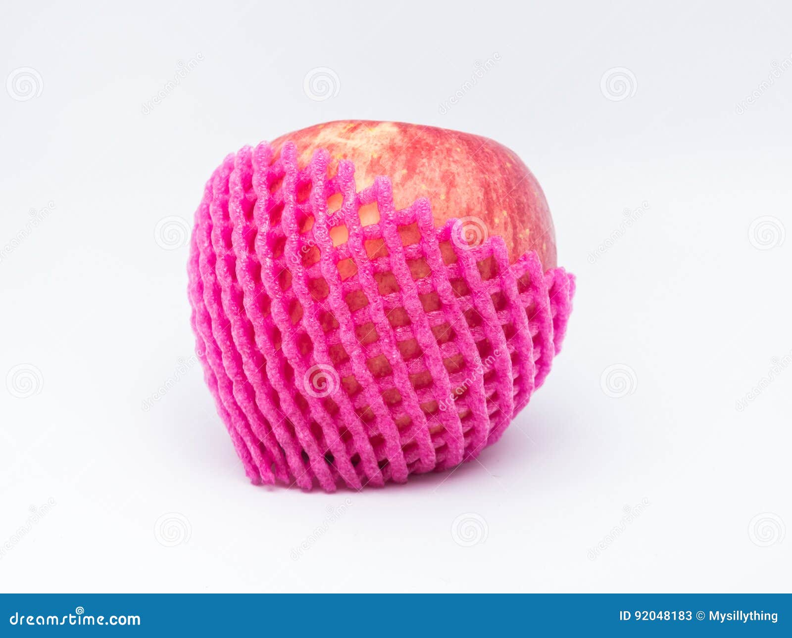 Red Apple with Fruit Protection Foam Stock Image - Image of apple ...