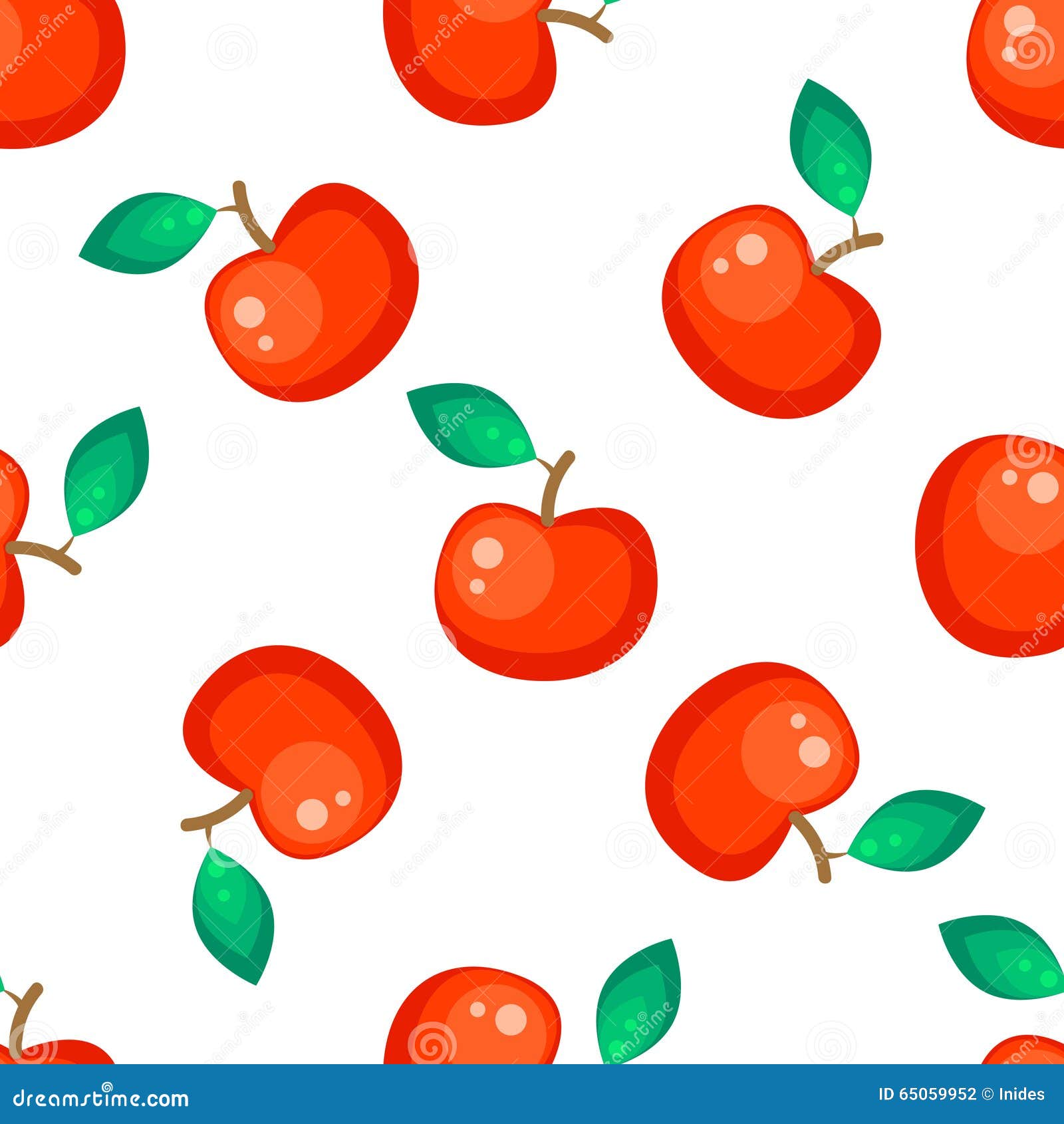 Red Apple Fruit Seamless Vector Pattern Stock Vector - Illustration of ...