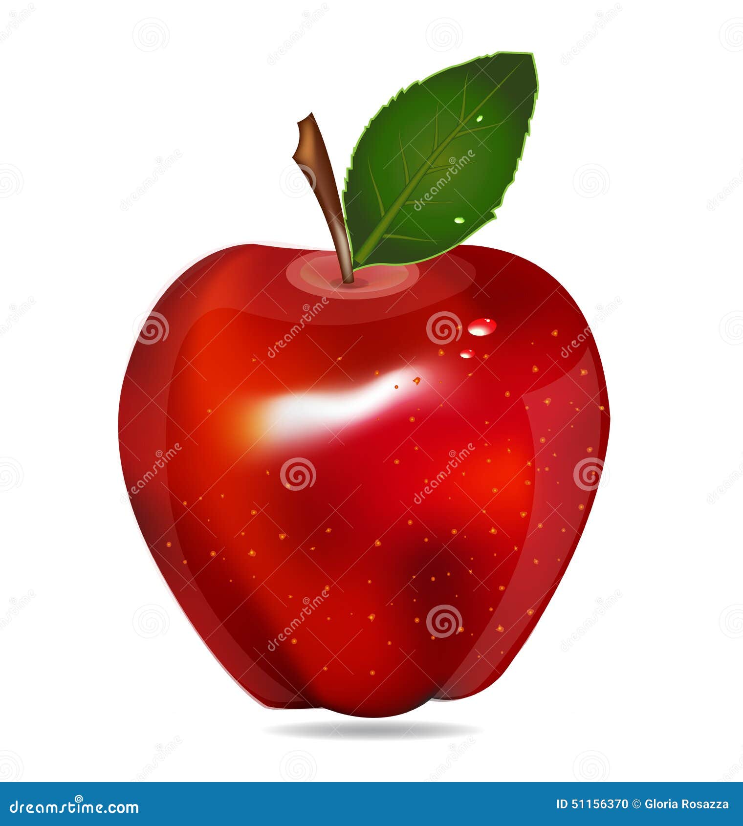Red Apple fruit vector stock vector. Illustration of graphic - 51156370