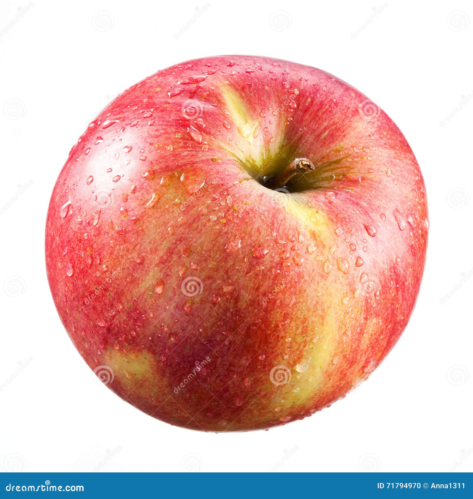Red Apple Fruit on White Background Stock Photo - Image of food, drop ...