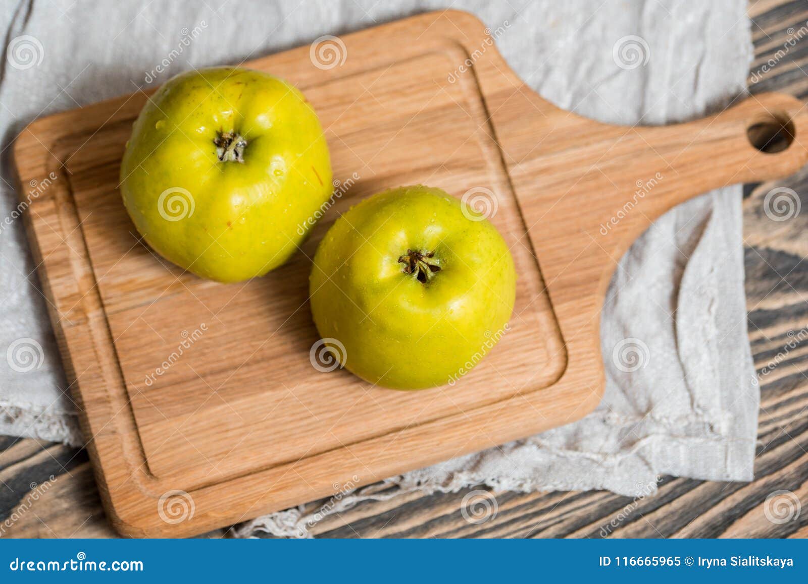 Red Apple Fruit, on Wooden Table Stock Image - Image of calories, apple ...