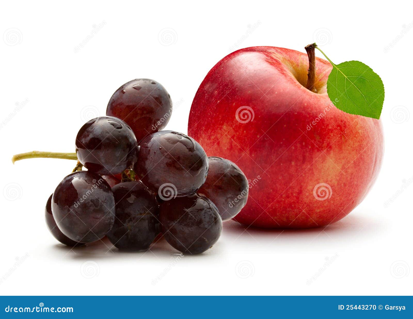 Red apple and grape stock photo. Image of apple, snack - 25443270