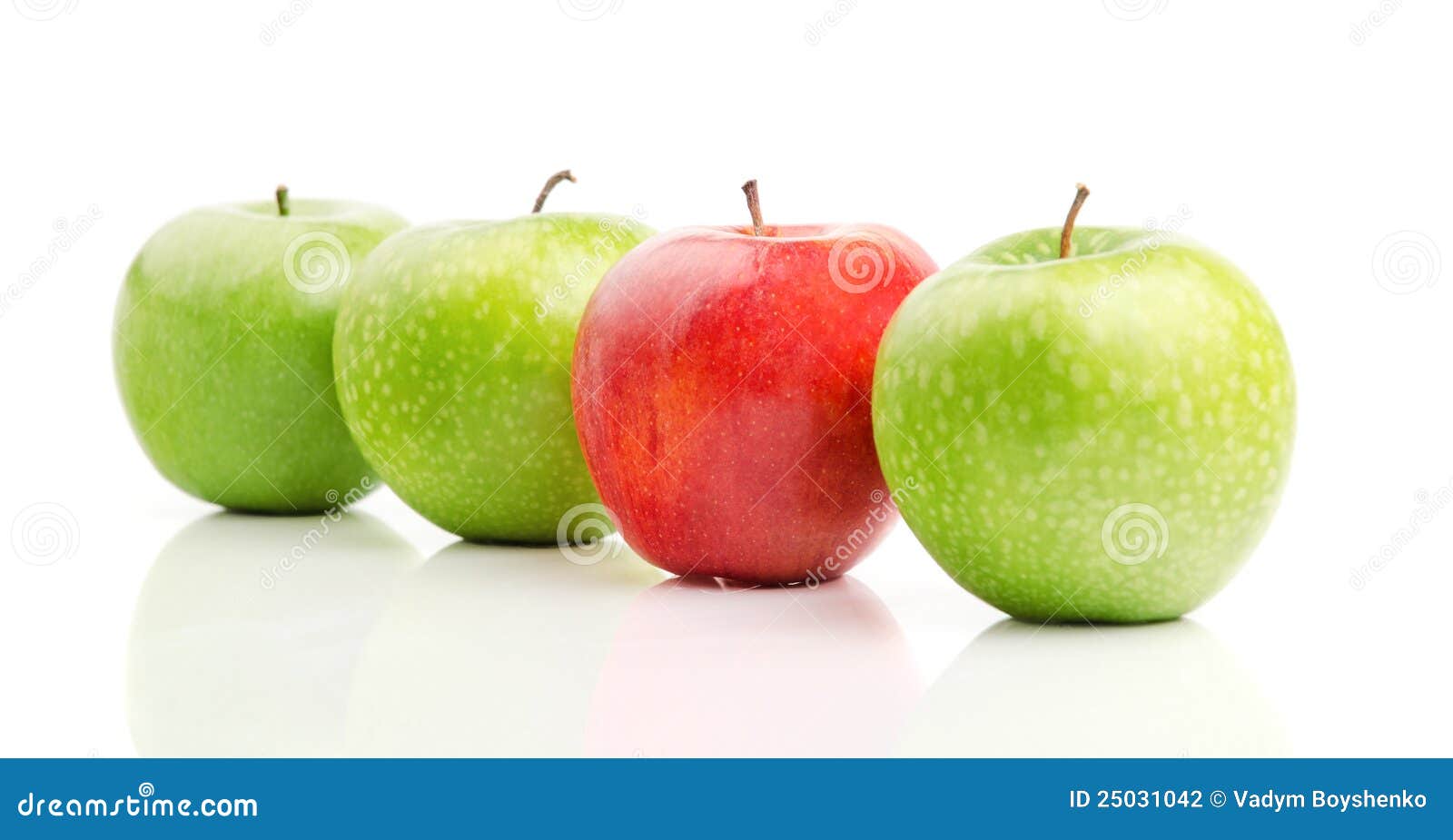 Red Apple among Green Apples Stock Photo - Image of food, snack: 25031042