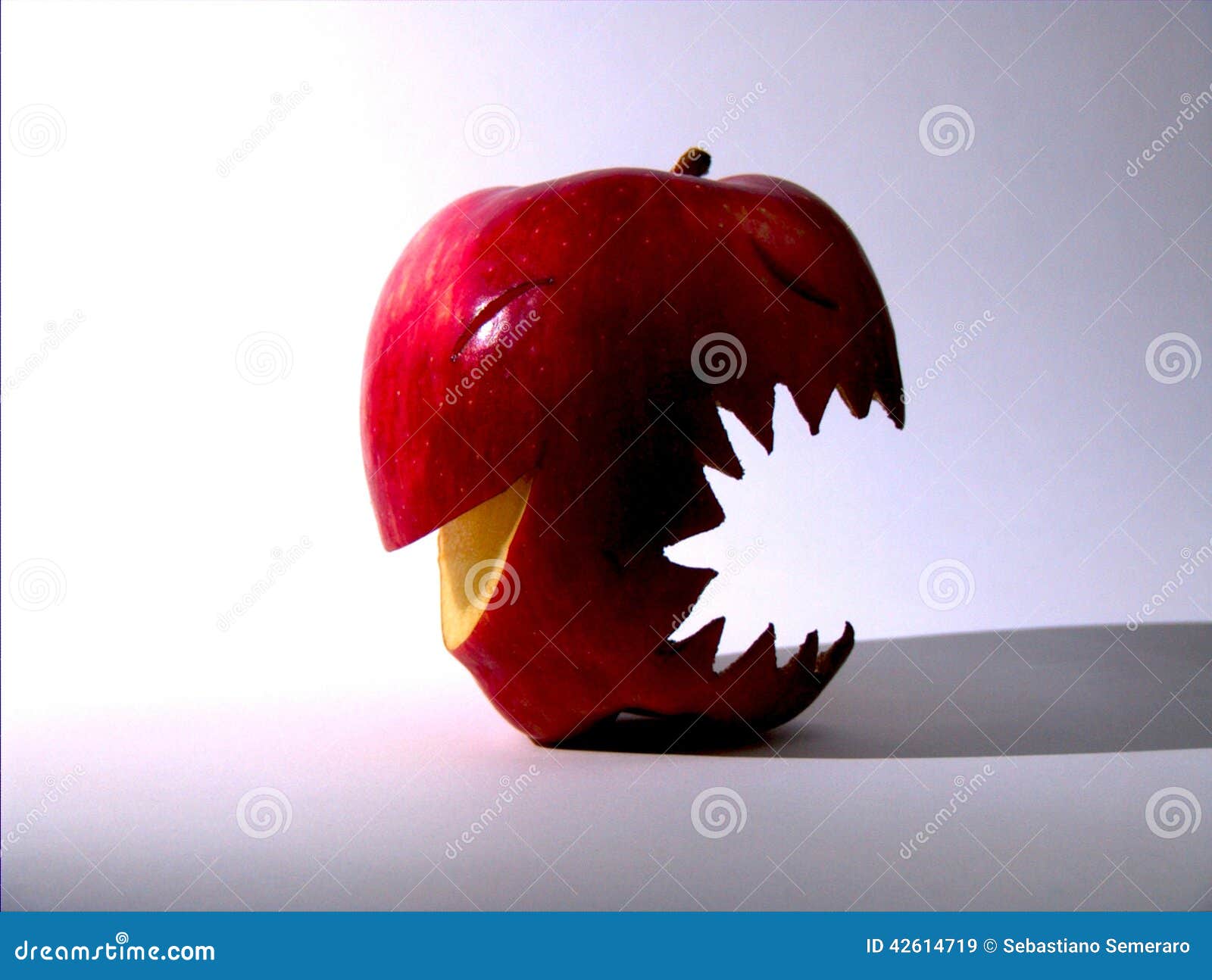 Red Apple with Happy & Angry Face Stock Image - Image of angry, happy ...