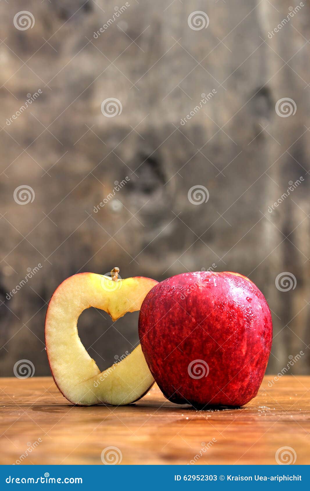 Red Apple with Heart Symbol Inside Stock Image - Image of apple, symbol ...