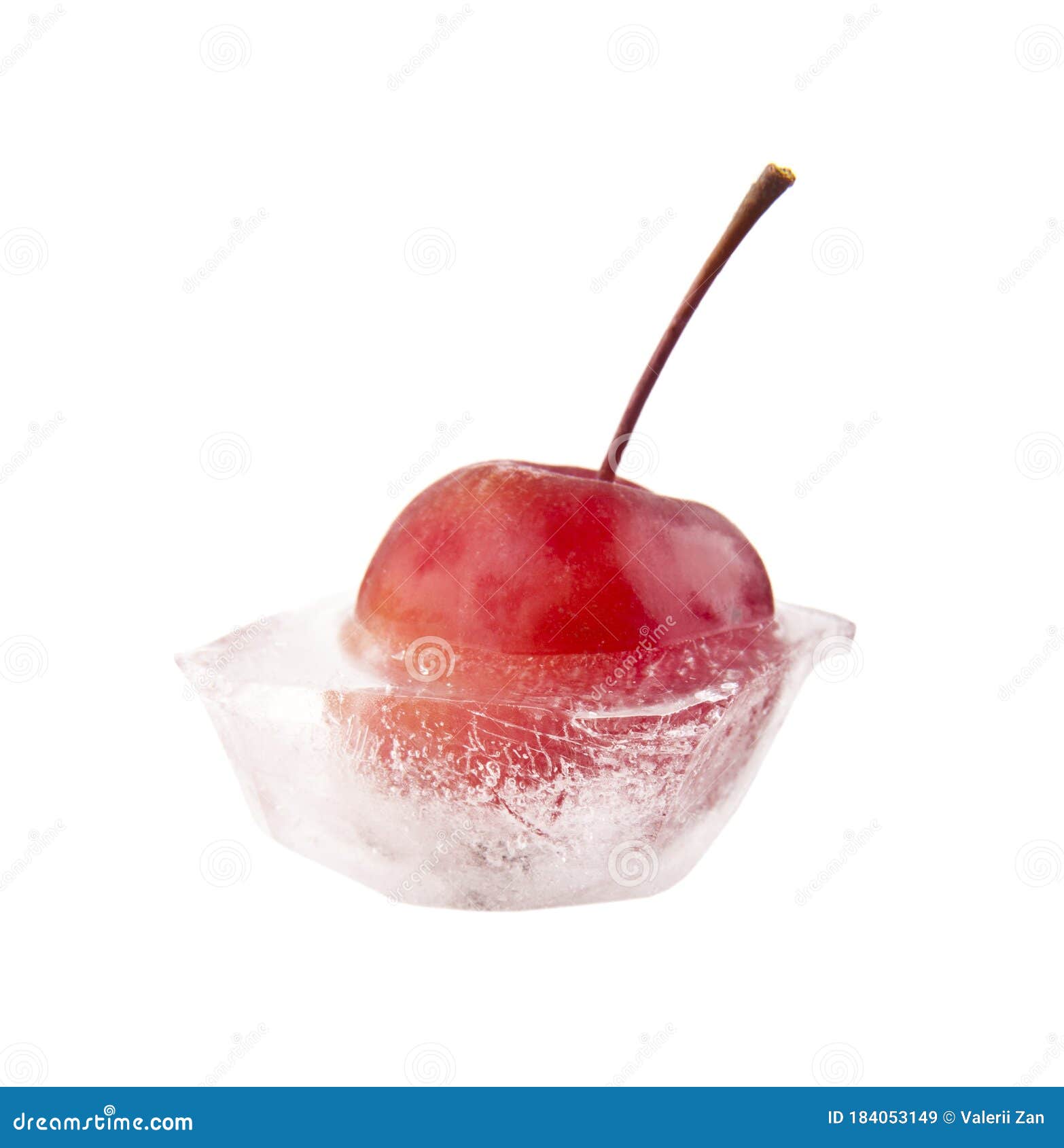 Red Apple in Ice Isolated on White Background Stock Image - Image of ...