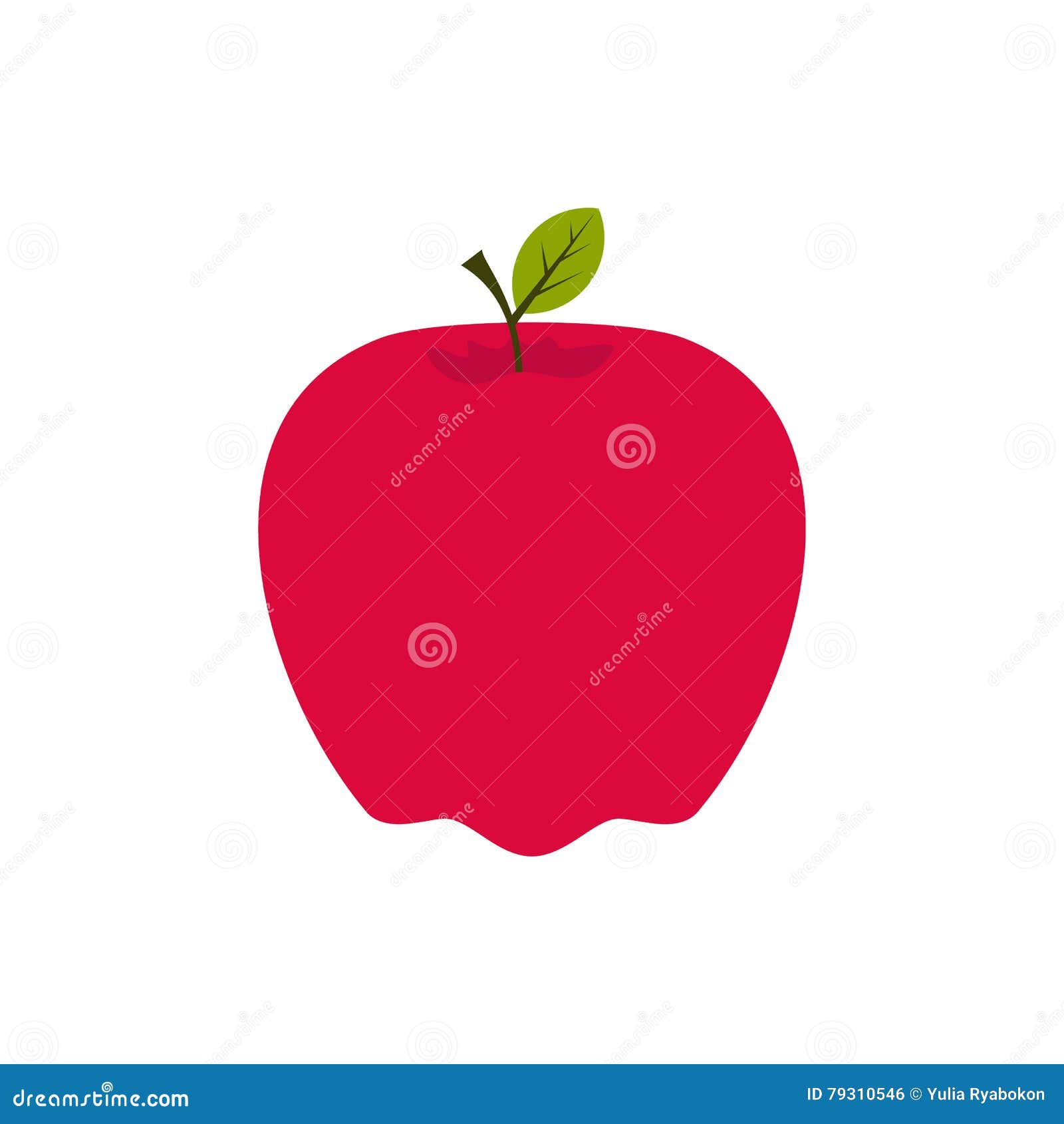 Red apple icon stock vector. Illustration of appetizing - 79310546