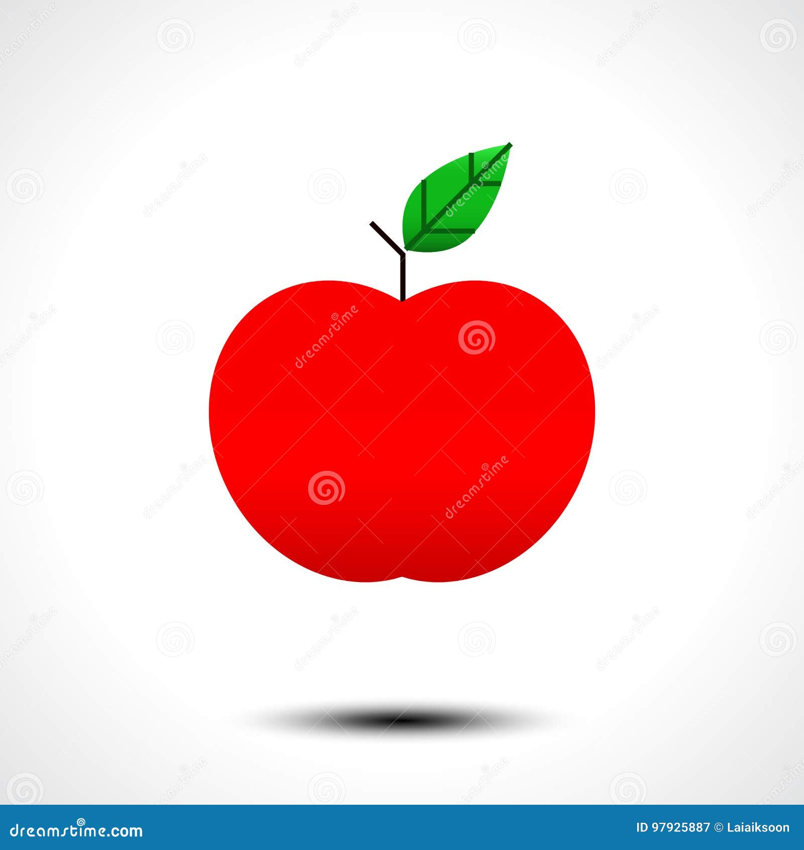 Red Apple Icon Isolated on White Background Stock Vector - Illustration ...