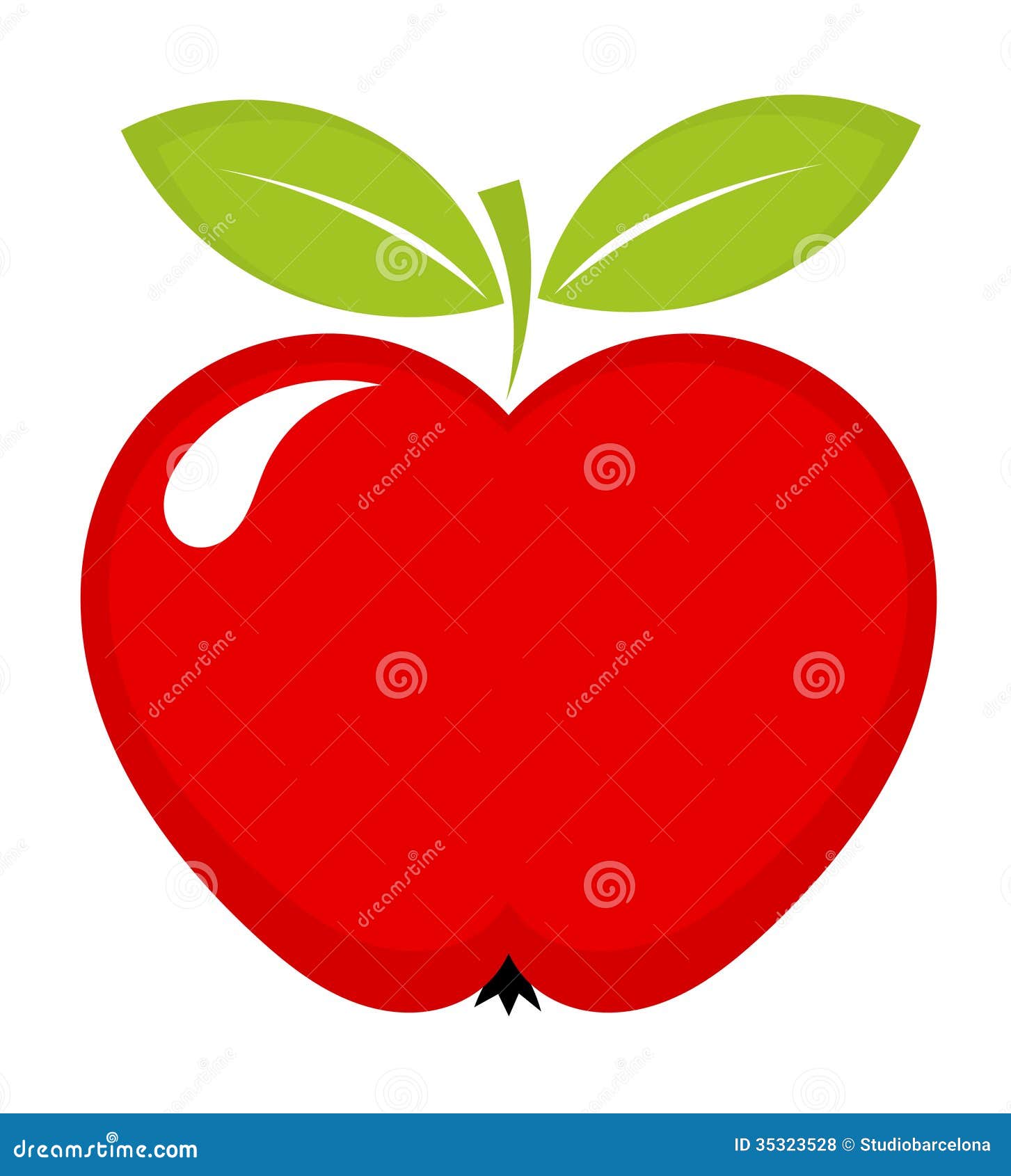 Red apple icon stock vector. Illustration of attractive - 35323528