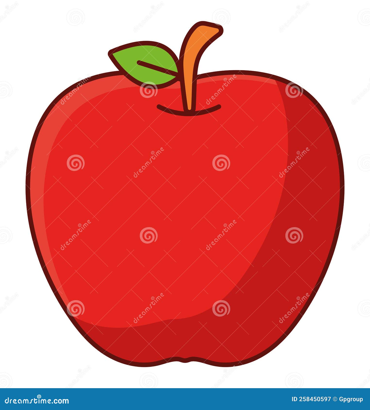 Red apple icon stock vector. Illustration of design - 258450597