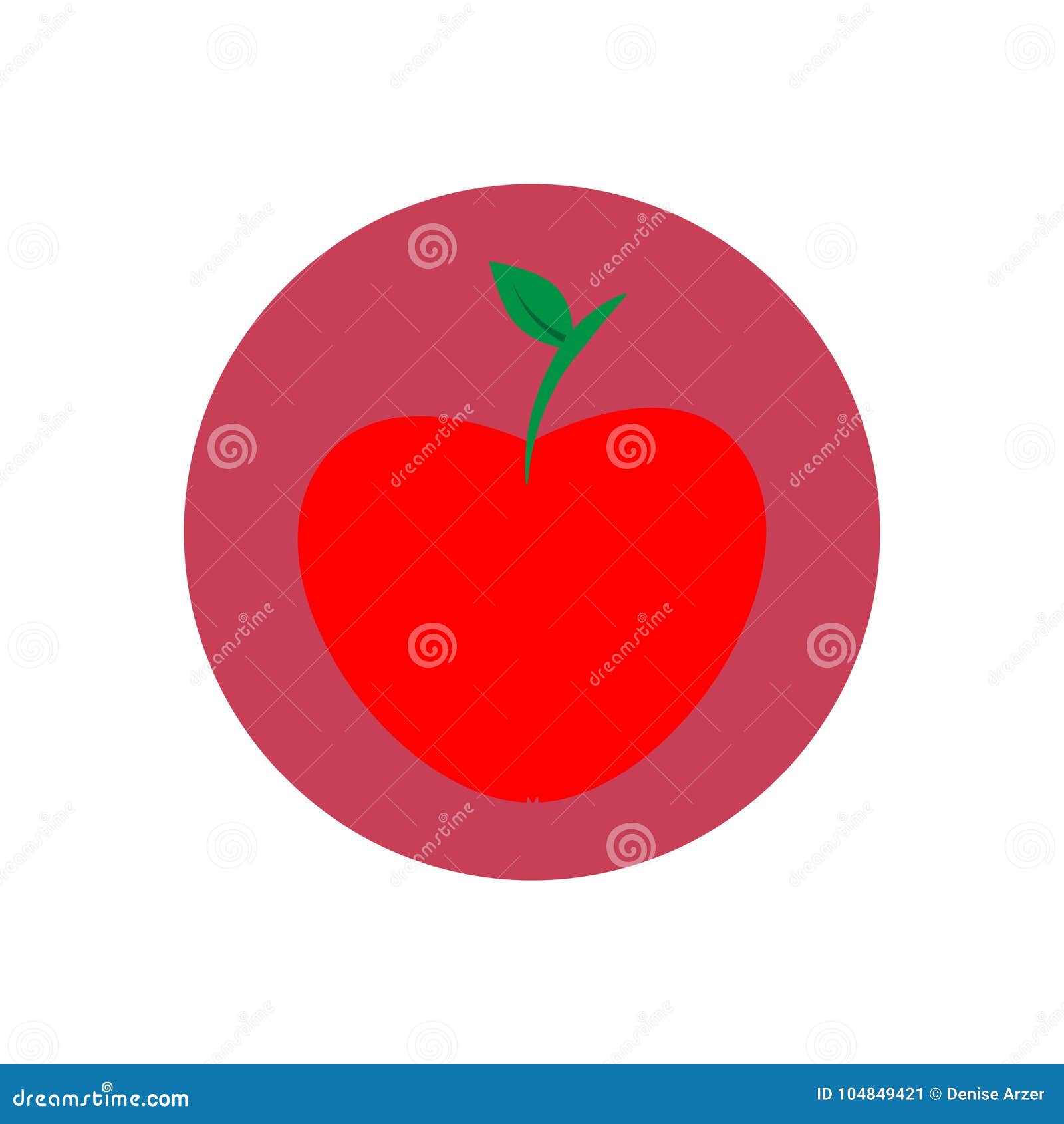 Red apple icon. stock illustration. Illustration of delicious - 104849421