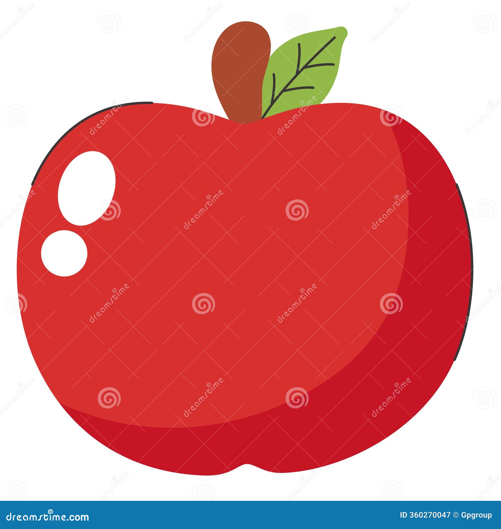Red Apple Icon stock illustration. Illustration of eating - 360270047