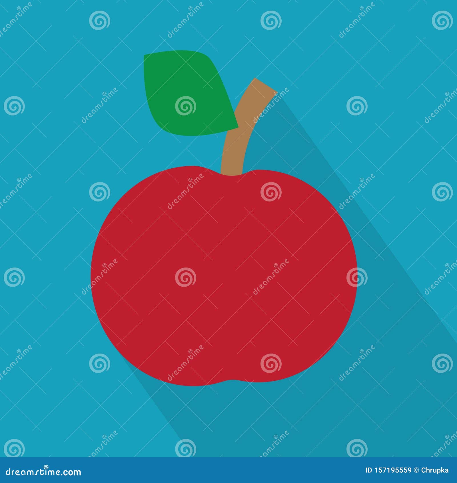 Red apple icon stock vector. Illustration of creative - 157195559