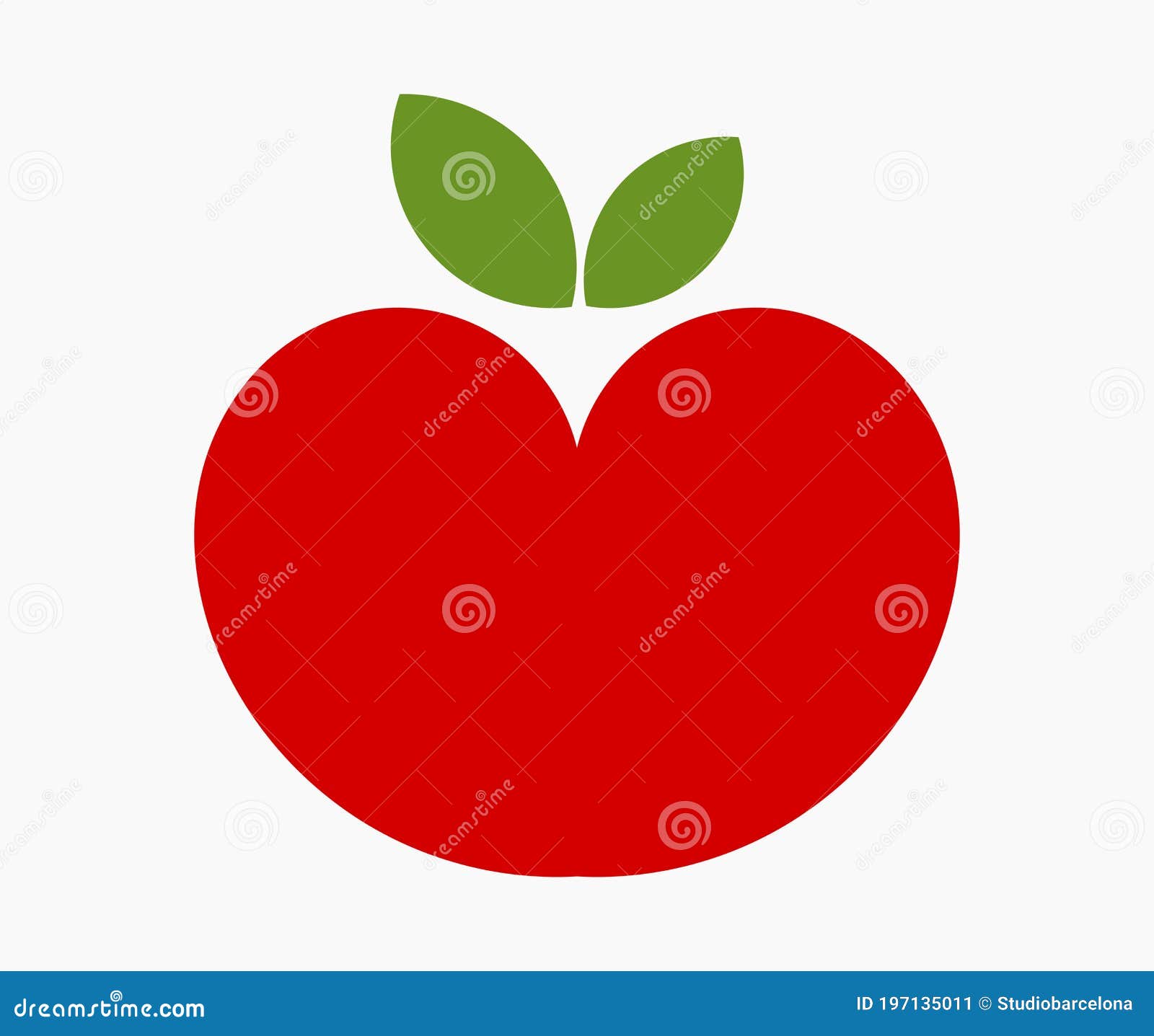 Red apple icon stock vector. Illustration of fresh, logo - 197135011